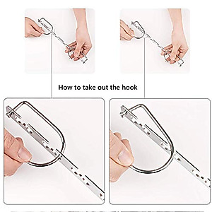 KLEVERISE 4 Pack Metal Space Saving Hangers - Magic Cascading Hanging Hangers Stainless Steel Clothes Hangers - Clothing Closet Space Saver Storage Organizers