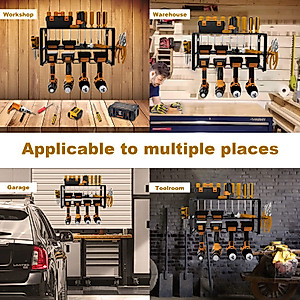 Mutilife Power Tool Organizer Heavy Duty Electric Drill Holder 3 Layers Cordless Drill Rack Holds Drill Storage Rack Wall Mount for 4 packsHandheld Power Tools Gifts for men