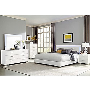 Coaster Home Furnishings Felicity 2-Drawer Nightstand Glossy White