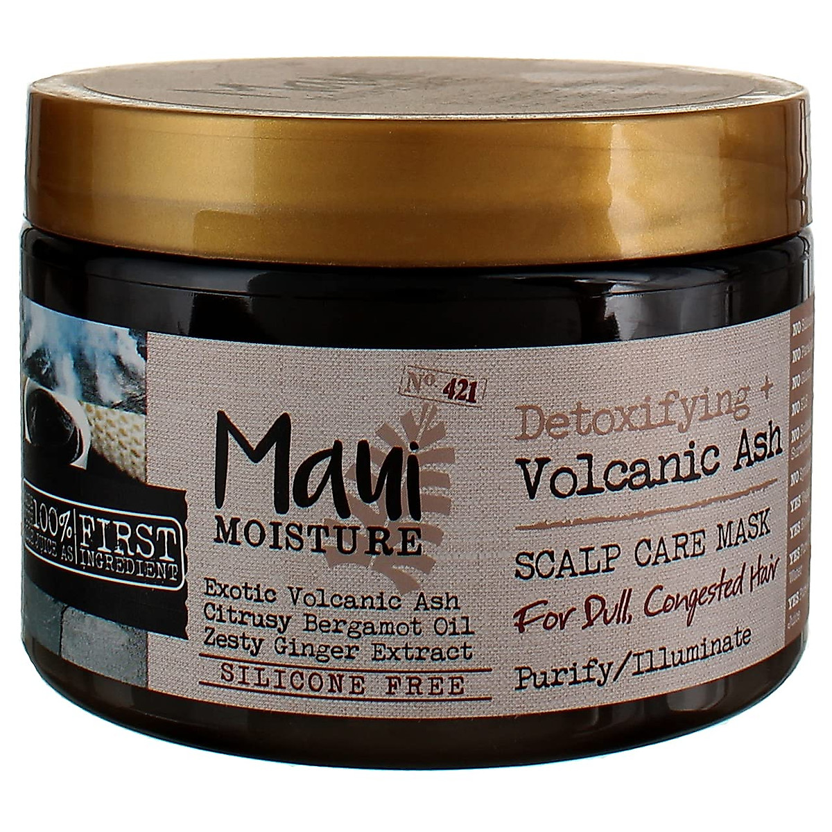 Maui Moisture Scalp Care Mask Volcanic Ash 12 Ounce Jar (3 Pack)