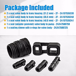 FANHAY 6PCS ZF6HP19Z 6HP19 6HP21 Valve Body to Case Sleeve Connector Seal Kit for BMW Replace 24107536339 24107536340 24107536341 24347588724 24347588725 24347588759