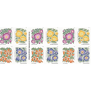 Mountain Flora Flower US First Class Forever Postage Stamps Celebrate Beauty Wedding (2 Books of 20)