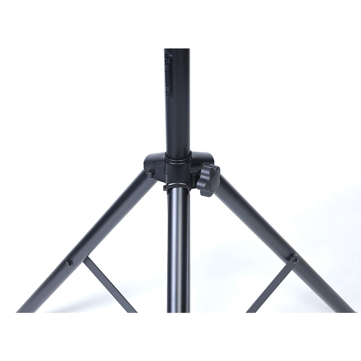 Universal Speaker Stand 6.65 ft DJ Mount PA Loudspeaker Holder Heavy Duty Tripod w/Adjustable Height from 46” to 80” Rated at 150 pounds Steel Insert Safety Pin Locking for Stability
