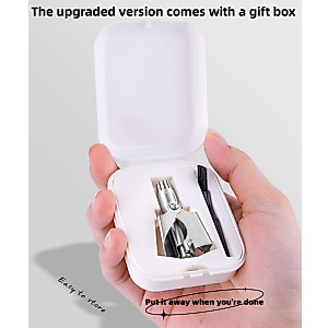 KongLam Stainless Steel Nose Hair Trimmer for Men - Easy to Use, Safe and Painless