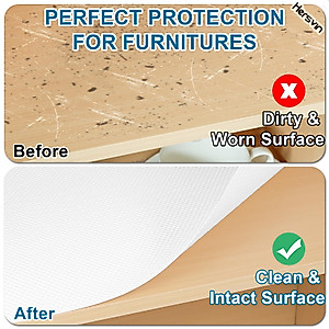 Hersvin Shelf Liners, 24 in x 20 ft Kitchen Drawer Mats, Non-Adhesive EVA Cupboard Protector, Cabinet Lining (White Dot)