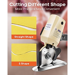 110V Electric Rotary Fabric Cutter Cloth Cutting Machine 4 Inch (100mm) Octagonal Blade Cloth Cutter Electric Scissors With Automatic Sharpener For Multi Layer Carpet Leather