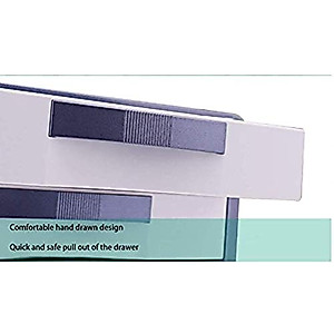 SHABOZ File Cabinets Flat 7 Drawers Innovation Charming Design Light Grey Office Organizer File Holder Desktop Manager Home Office Furniture