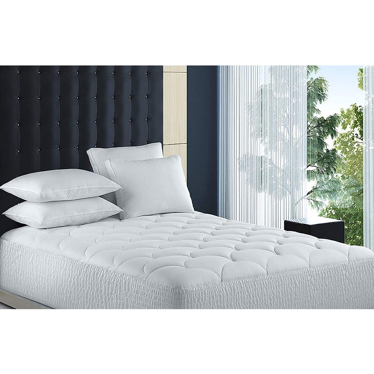 Courtyard by Marriott Mattress Topper - Plush, Lightweight Hypoallergenic Mattress Pad Exclusively for Courtyard - Expandable Skirt - King