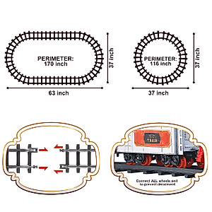 Christmas Train Sets Gift with Lights & Sounds Steam Locomotive Engine, Operated Electric Classical Train Toy with Real Smoke Cargo Cars & Tracks for Over 3 Years Old Boys Girls