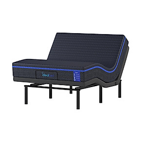 iDealBed S4 Nebula Luxury Hybrid Mattress + 4i Custom Adjustable Bed Sleep System, Comfort, Cooling & Support, Advanced Silent Operation, Massage (Medium Firm, Queen)