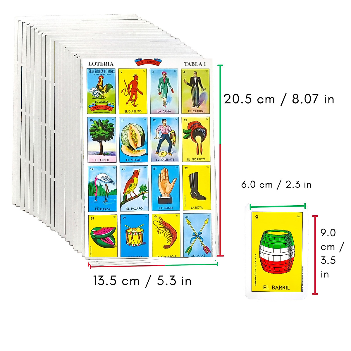 The Original Loteria Mexican Bingo Game with 100 bingo chips for 20 Players Game for Adults - loteria de lujo mexicana - loteria mexicana - Juegos de mesa - spanish games Mexican bingo loteria game