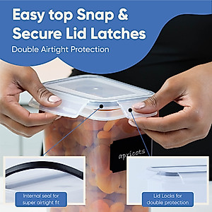 Chef's Path Airtight Food Storage Containers Set with Lids (24 Pack) for Kitchen and Pantry Organization - BPA Free Kitchen Canisters for Cereal, Rice, Flour & Oats - Free Marker and 24 Labels