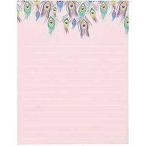 To Do Daily Notepads, Notepads for Women, Peacock Design (50 Sheets, 4-Pack)