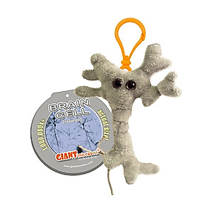 GIANTmicrobes Brain Cell Plush Keychain, Neuron Plush, Neuroscience Gifts, Neurology Gifts, Science Plush, Psychology Gifts, Psychology Decor, Brain Themed Gifts, Mental Health Awareness