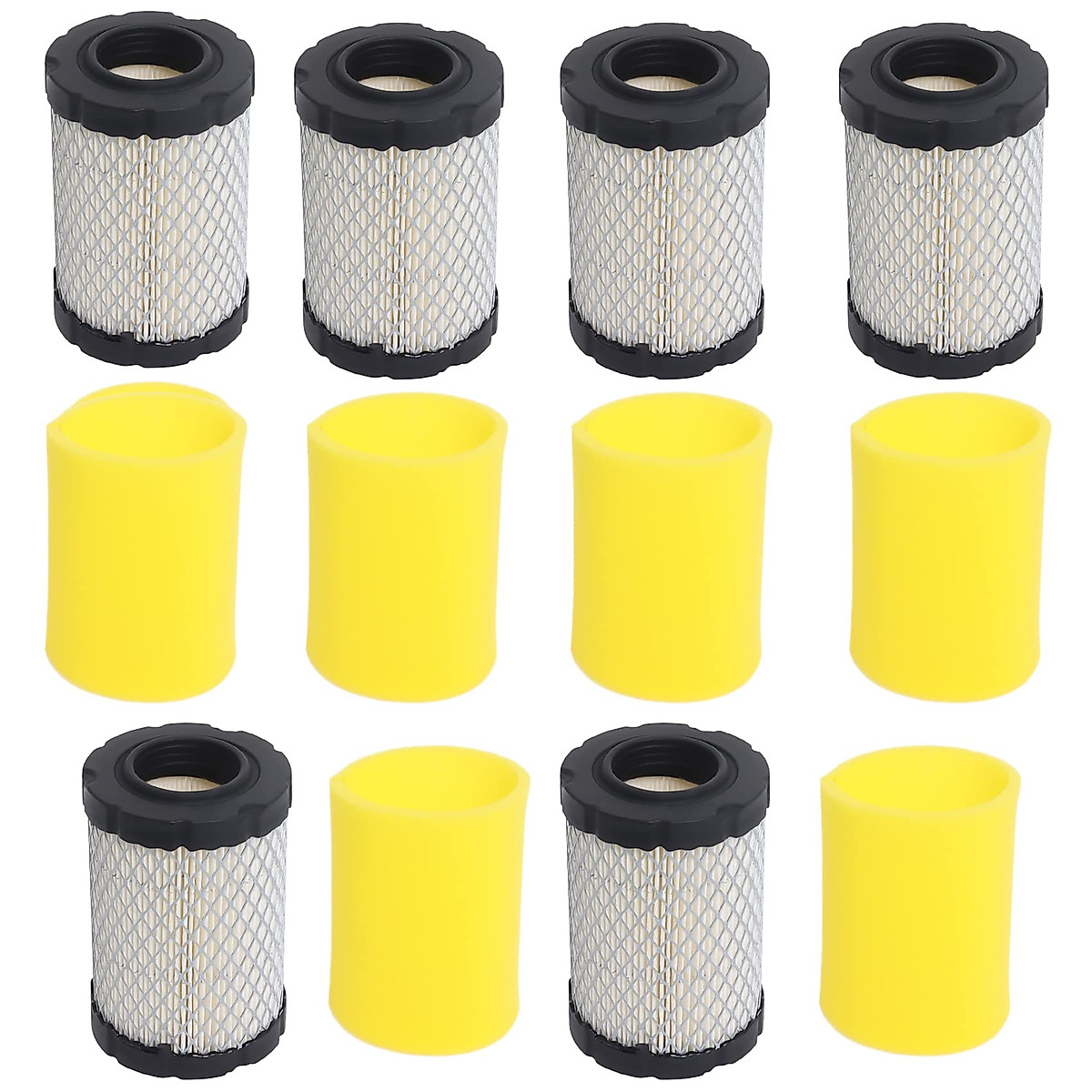 793569 Air Filter for Compatible with B-S GY21055 𝐒 𝐈𝐧𝐭𝐞𝐤 𝐒𝐞𝐫𝐢𝐞𝐬 with Pre Filter 793685 MIU11511 12673 Lawn Mower Air Filter (Pack of 6)