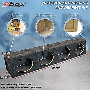 Atrend Pro Series 6x9 4 Way 6” x 9” Quad, Wedge Shaped Speaker Enclosure