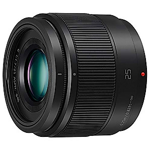 Panasonic LUMIX G Lens, 25mm, F1.7 ASPH, Mirrorless Micro Four Thirds, H-H025K (USA Black)