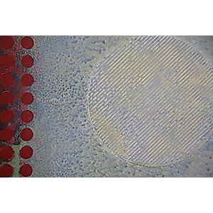 Red and Gray Field with Crystal Event by Alan Mazzetti, Original Acrylic on Panel, 30" x 30"