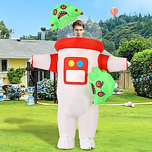 GOOSH Creations Halloween Inflatable Costume Full Body Astronauts and Aliens Inflatable Costume with two aliens costume suitable for Halloween, Costume parties, Carnival, Cosplay, etc.