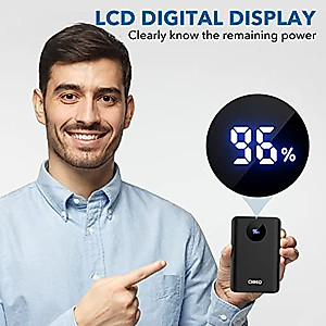 CHHID 5V 2A Heated Vest Battery Pack,PD 22.5W Fast Charging 10000mAh Power Bank,LCD Display Portable Charger with USB-C Fast Charging Cord,Battery Phone Charger for iPhone,Android etc.