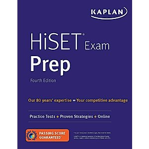 HiSET Exam Prep: Practice Tests + Proven Strategies + Online (Kaplan Test Prep)