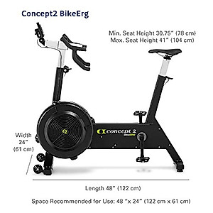 Concept2 BikeErg 2900 Stationary Exercise Bike | PM5 Monitor, Adjustable Air Resistance for Exercise, Conditioning and Strength Training | Commercial and Home Use