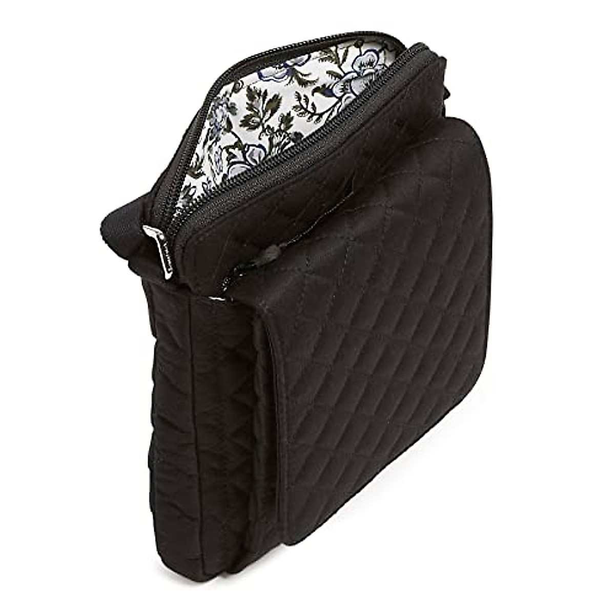 Vera Bradley Women's Cotton Mini Hipster Crossbody Purse With RFID Protection, True Black, One Size