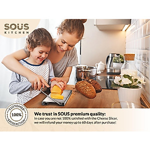 Sous Kitchen Cheese Slicers For Block Cheese - Cheese Cutter With Wire For Precise Cutting Experience - Foldable Wire Cheese Slicer - Rust Proof Cheese Slicer Wire - Dishwasher Safe Wire Cheese Cutter