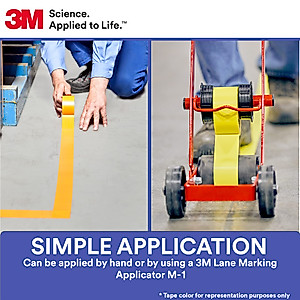 3M Vinyl Tape 471, 2 in x 36 yd, Red, 24 Rolls, Red Floor Tape, Paint Alternative for Floor Marking, Social Distancing, Color Coding, Safety Marking