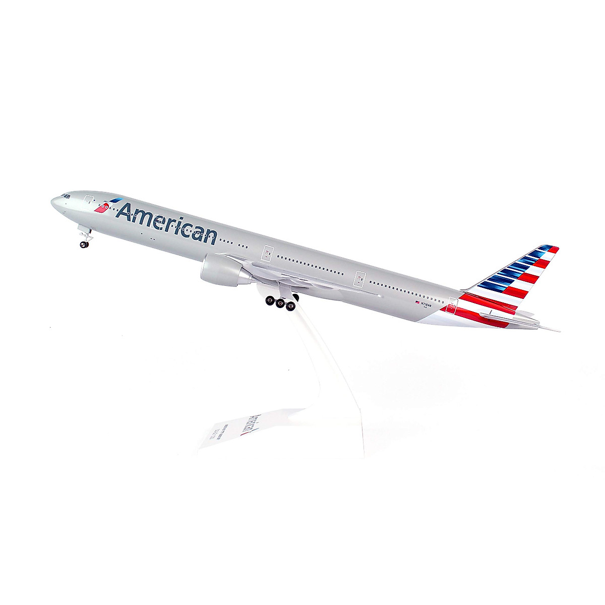 Daron Skymarks SKR715 American 777-300 New Livery Airplane Model Building Kit with Gear, 1/200-Scale , White