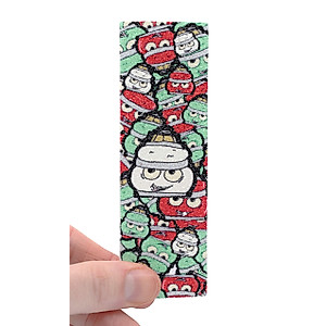 Teak Tuning 3PK Premium Fingerboard Skate Grip Tape, Bubble Bushings Collage - Christmas Edition - 38mm x 114mm - Set of 3 Sheets