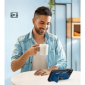 FNTCASE for iPhone 11 Pro-Max Case: Military Grade Drop & Shock Protection Cell Phone Cover with Kickstand & Slide | Rugged Protective Bumper Textured | Heavy Duty Protector(Blue)