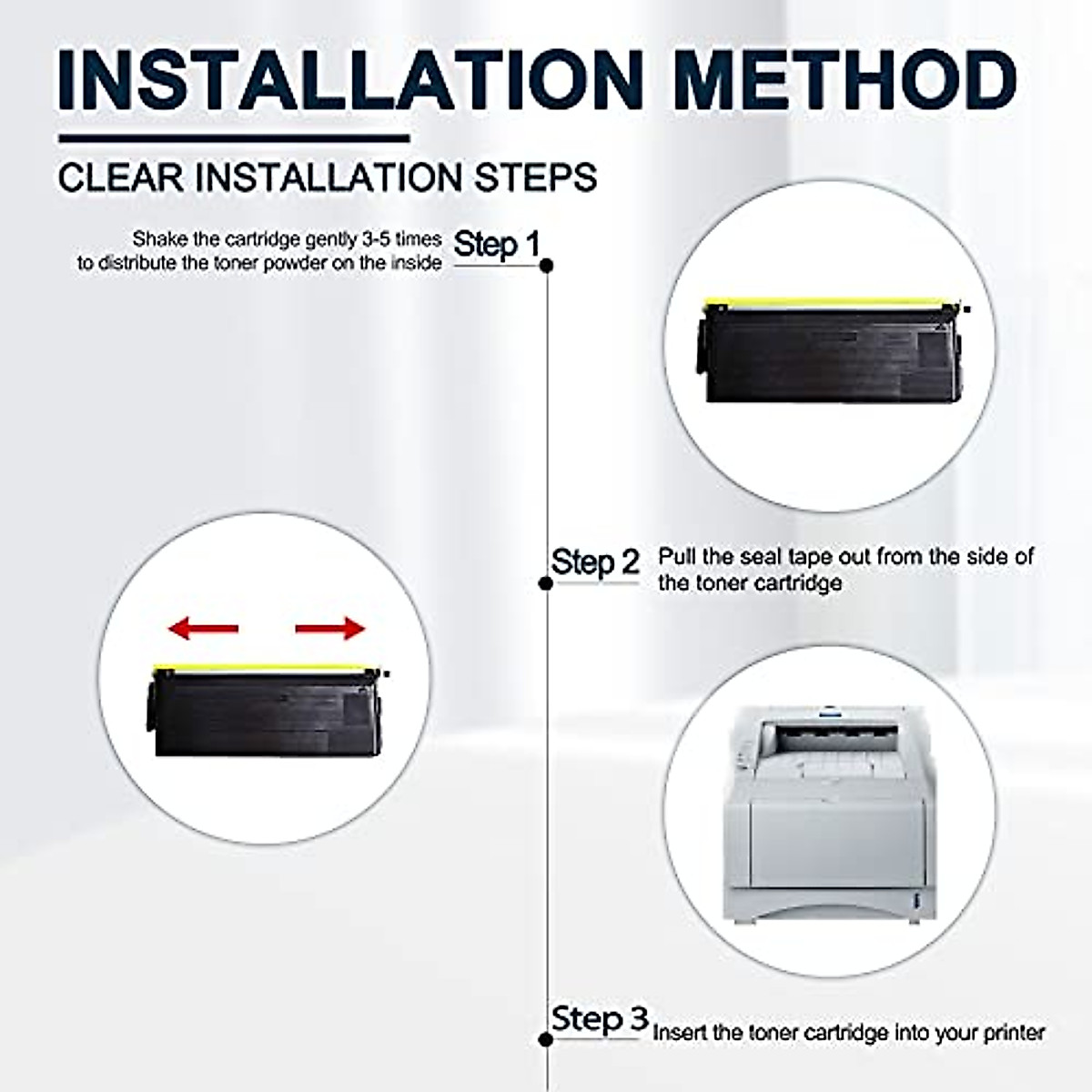 1 Pack Black TN530 TN-530 Compatible Toner Cartridge Replacement for Brother DCP-8020 8040 HL-5040 5050 1650NPLUS 1670N 1850 1870n 5150DLT MFC-8420 8820D Printer Ink Cartridge
