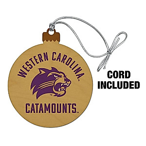 GRAPHICS & MORE Western Carolina Catamounts Wood Christmas Tree Holiday Ornament