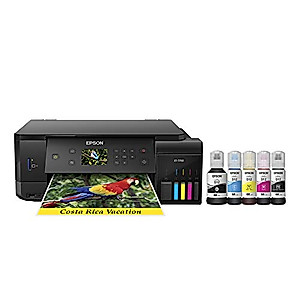 Epson Expression Premium ET-7700 EcoTank Wireless 5-Color All-in-One Supertank Printer with Scanner, Copier and Ethernet
