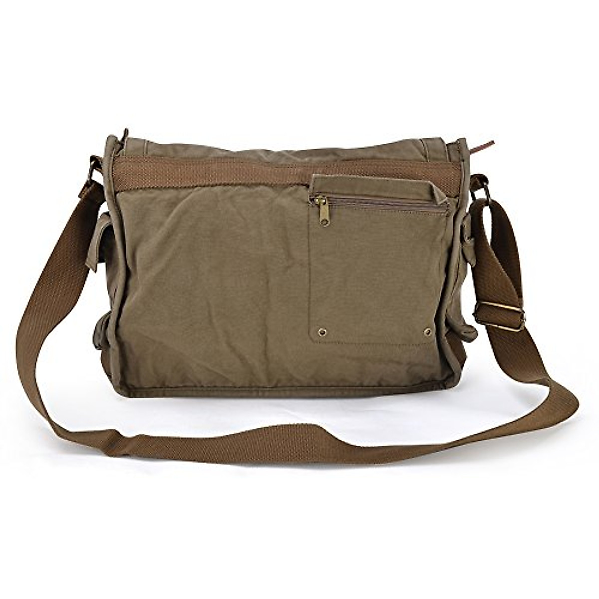 Gootium Canvas Messenger Bag - Vintage Cross Body Shoulder Satchel, Olive Brown