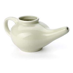 Aromatic Salt Premium Ceramic Neti Pot, Green