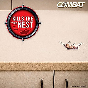 Combat Roach Killing Bait Stations for Small Roaches, Kills Roaches and Eggs, 12 Count