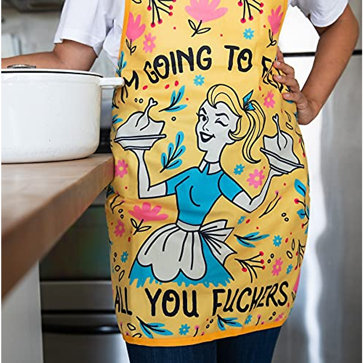 Crazy Dog T-Shirts I'm Going to Feed All You Fuckers Funny Cooking Food Graphic Kitchen Accessories (Oven Mitt + Apron)
