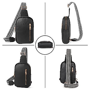 CLUCI Small Sling Bag for Women Vegan Leather Crossbody Chest Bags Trendy, Women's Fanny Pack