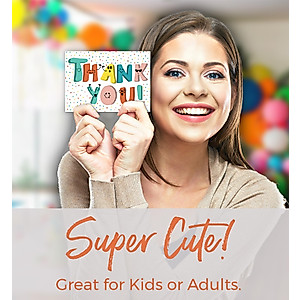 Doodle Me Happy Kids Thank You Cards - 25 Cards With Envelopes - Cute, Fun, Easy Gender Neutral Thank You Notes For Boys and Girls