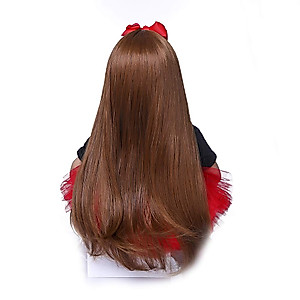 Zero Pam Lifelike Reborn Toddler Girls Dolls 24 Inch Realistic Looking Handmade Reborn Baby Dolls Weighted Body Princess Dress Newborn Silicone Vinyl Girl for 3 Yea Old Girls Children