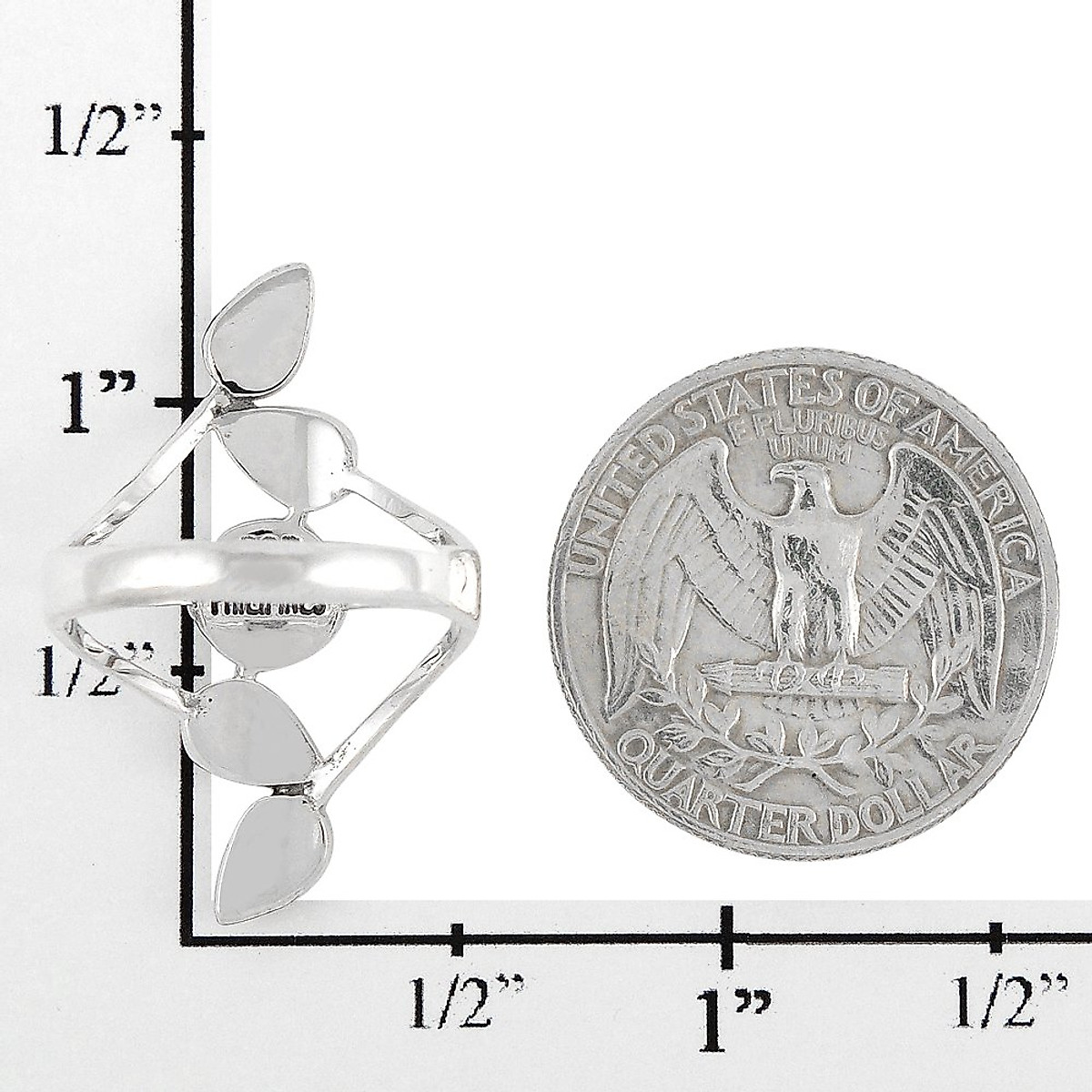 Turquoise Ring Sterling Silver 925 Genuine Gemstones Size 6 to 11 (Turquoise, 9)