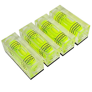YMGBHNKJLS 4Pcs Magnetic High Precision Mini Level Bubble 40x15x17mm Small Bubble Spirit Levels Three Line Horizontal Level