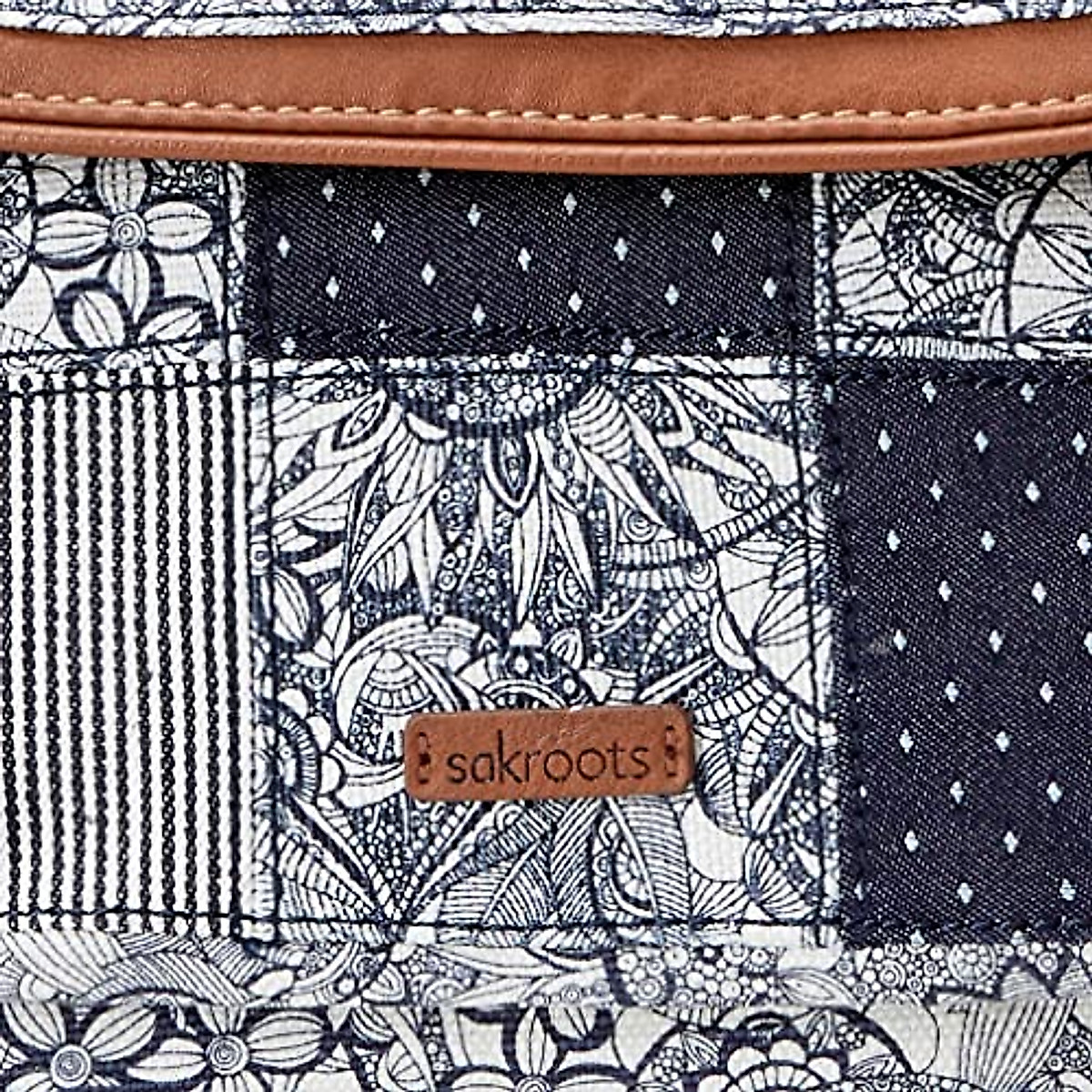 Sakroots Women's Flap Crossbody, Navy Spirit Desert Patch