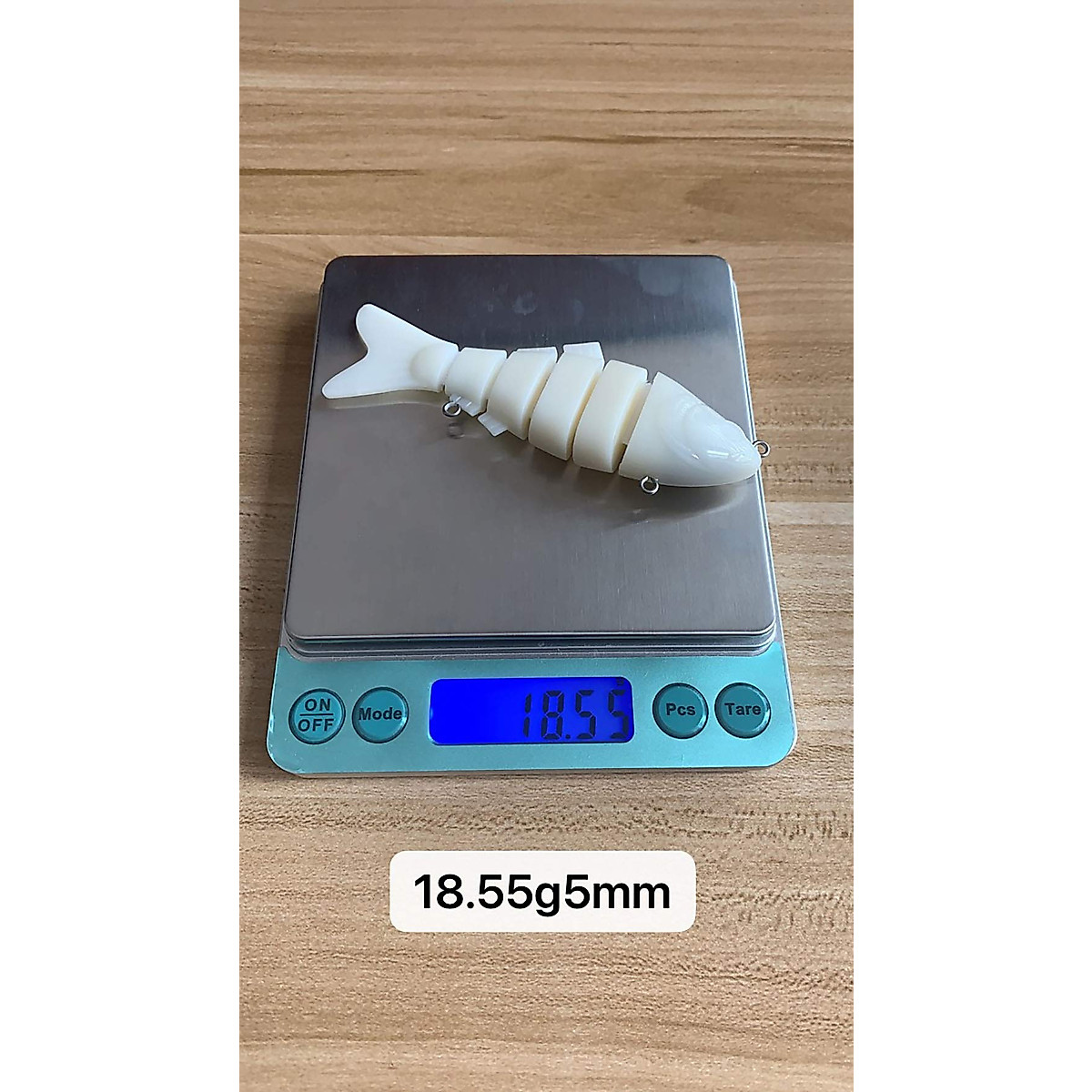 Free Eye 5pcs Unpainted 6 Multi Jointed Swim Bait Fishing ABS Lure Body 101mm 18.55g Blank Lures White 6S