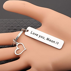 MAOFAED Couple Jewelry Gift for Boyfriend Love You Mean It Valentines Day Gift for Her