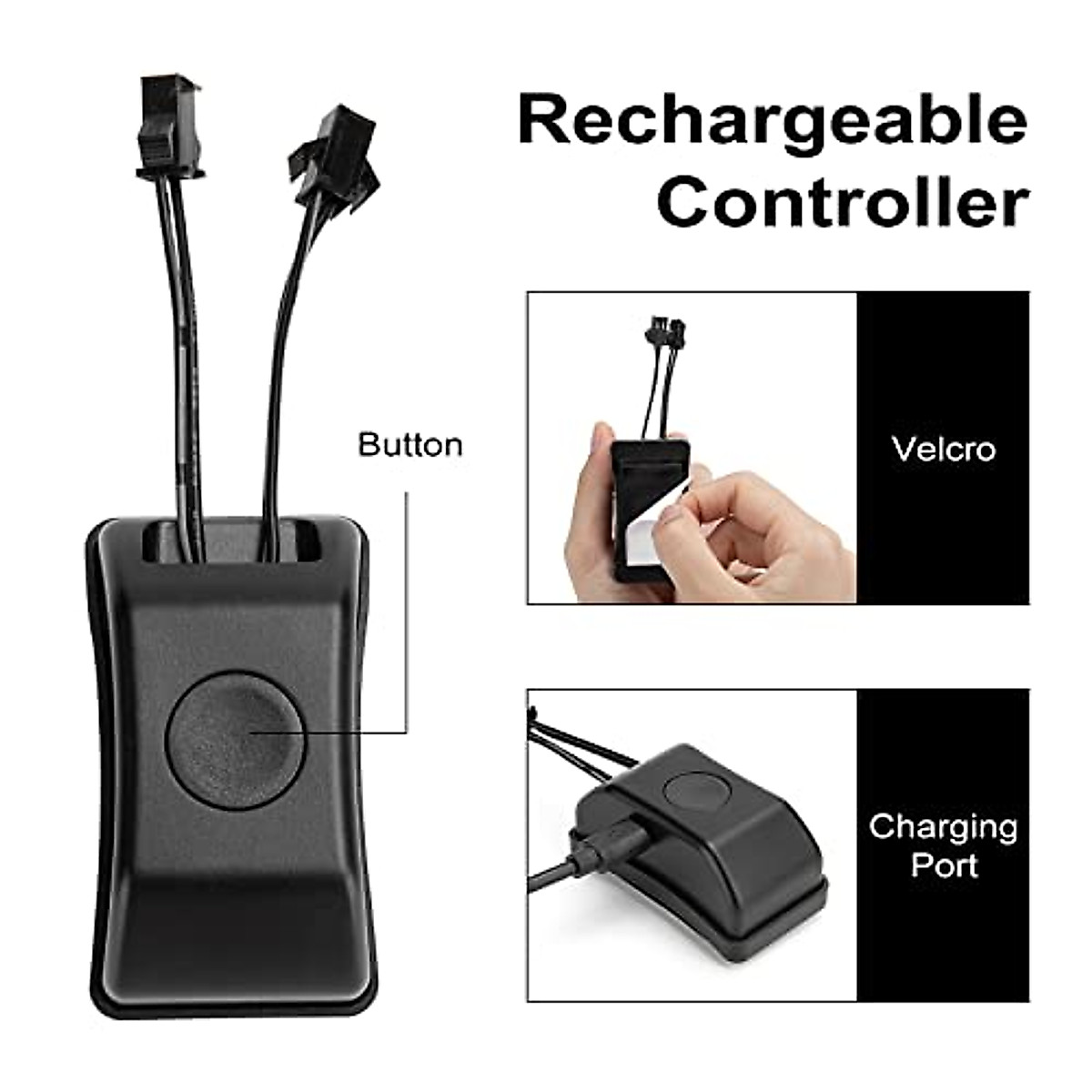 Motorcycle Helmet Light, 3 Modes Driving EL Light Strips, Led Helmet Light Strip, Night Riding Signal Light Decoration Kit