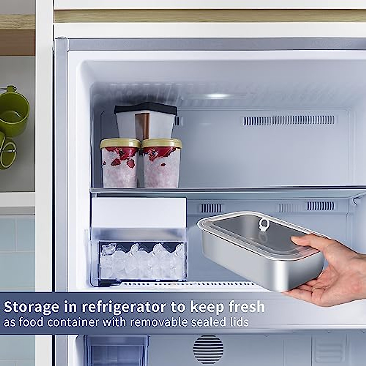 NZN Electric Lunch Box Food Heater,1.8L Leakproof Food Warmer Heating Lunch Box, Portable Heated Lunch Boxes for Adults/Car/Truck/Home/Work, 12V 24V 110V 80W (Blue & Green)