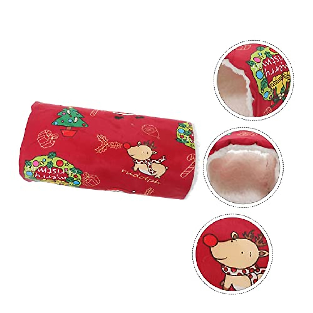 BCOATH 1pc Christmas Living Squirrel Animal Rabbit Nest Cage Tunnels Chinchillas Mice Habitats Plush Comfortable for Parrots Hut Pet Dwarf Exploration Hedgehogs Interesting Tunnel